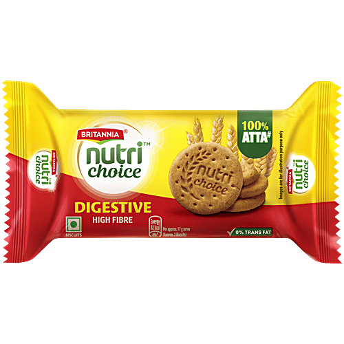 Buy Britannia Nutri Choice Hi Fibre Digestive Biscuits 100 Gm Pouch ...