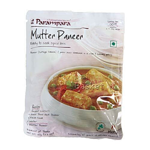 Buy Parampara Mix Mutter Paneer 80 Gm Pouch Online at the Best Price of ...
