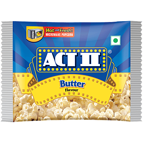 Buy Act Ii Microwave Popcorn Butter Flavor 33 Gm Pouch Online At Best ...
