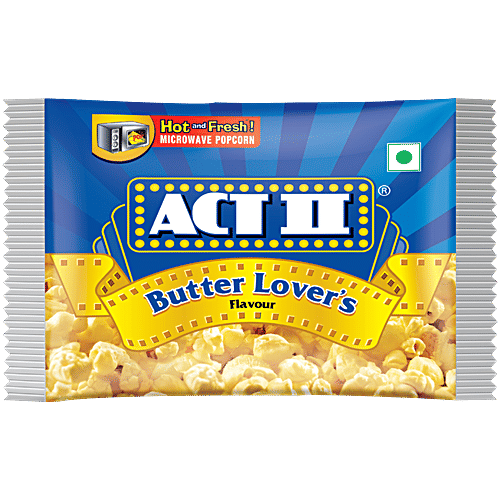 Buy Act Ii Microwave Popcorn Butter Lovers Flavor 33 Gm Pouch Online at ...