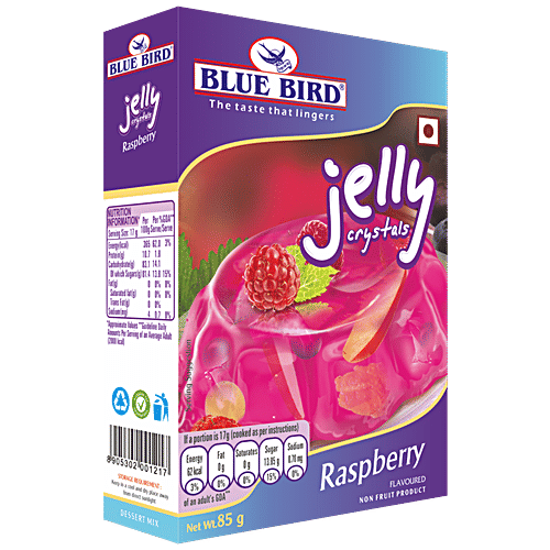 Buy Blue Bird Jelly Crystals Raspberry Flavour 100 Gm Carton Online at ...
