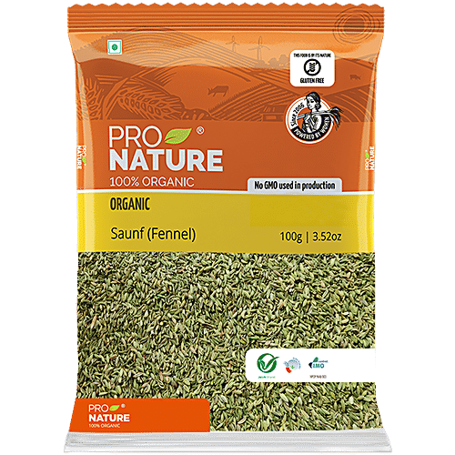 Buy Pro Nature Organic Saunf 100 Gm Pouch Online At Best Price of Rs ...
