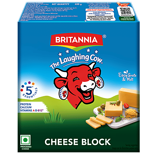 Buy Britannia Cheese Block 400 Gm Box Online At Best Price of Rs 204 ...