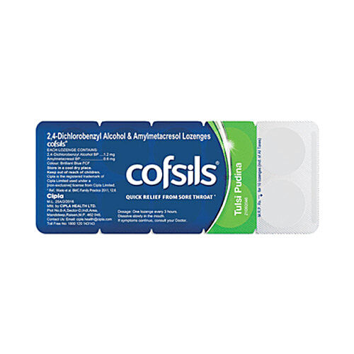 Buy Cofsils Cofsils for Quick Relief from Sore Throat Tulsi Pudina ...