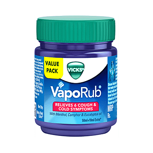 Buy Vicks Vicks Vaporub Balm with Menthol, Camphor & Eucalyptus Oil ...