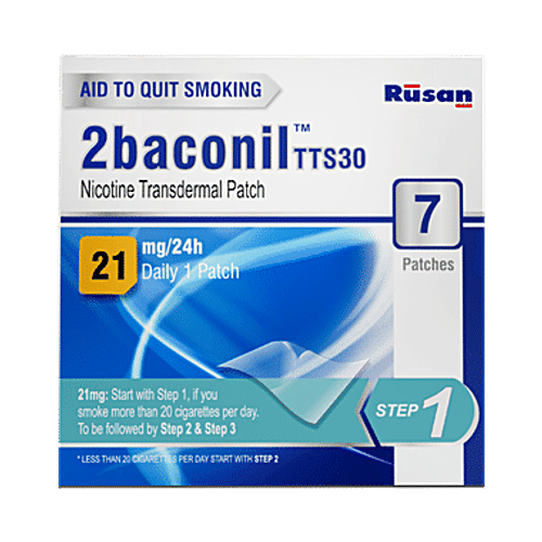 Buy 2baconil 2baconil 21mg Nicotine Transdermal Patch Step 1 Online at ...