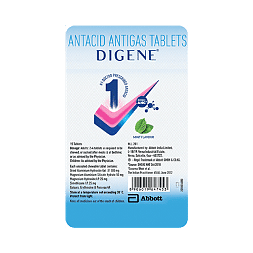 Buy Digene Digene Antacid Antigas Tablet | For Acidity, Gas & Stomach ...