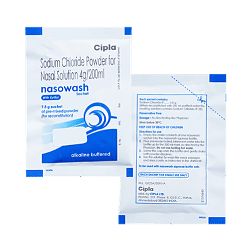 Buy Nasowash Nasowash Powder with Sodium Chloride & Xylitol for Nasal ...