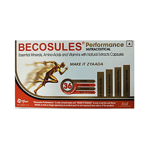 Buy Becosules Becosules Performance Capsule with Minerals, Amino Acids ...