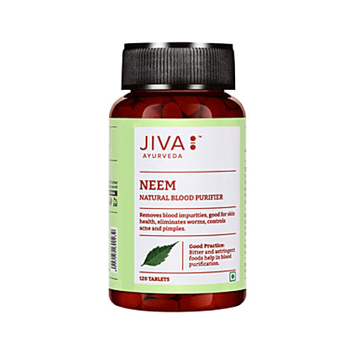 Buy Jiva Jiva Neem Tablet | Natural Blood Purifier for Acne & Pimples ...