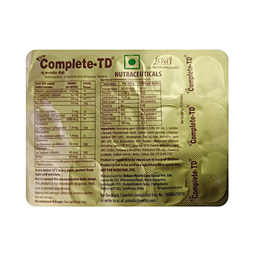 Buy Complete-TD New Complete-TD Tablet Online at Best Price of Rs 208. ...