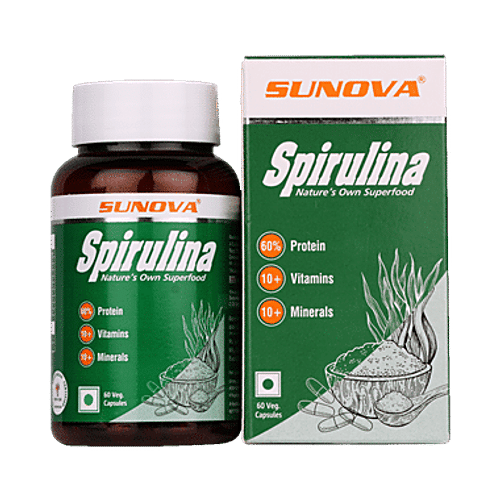 Buy Sunova Sunova Organic Spirulina Capsule | For Energy, Stamina, Muscle Strength, Antioxidant ...