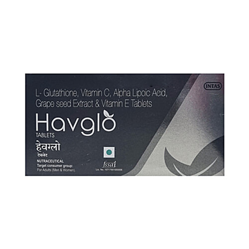 Buy Havglo Havglo Tablet with Glutathione, Vitamin C, ALA, Grape Seed ...