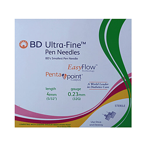 Buy Bd BD Ultra-Fine Pen Needle EasyFlow Technology Penta Point Comfort ...