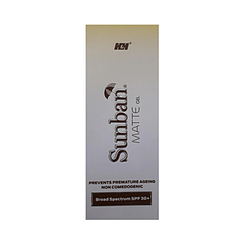Buy Sunban Sunban Matte Sunscreen UVA/UVB Gel SPF 30 | Non-Greasy & Non ...