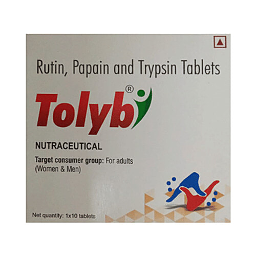 Buy Tolyb Tolyb Tablet with Rutin, Papain & Trypsin Online at Best ...