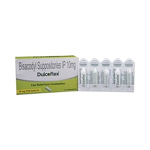 Buy Dulcoflex Dulcoflex Bisacodyl Suppositories IP 10mg for Adults ...