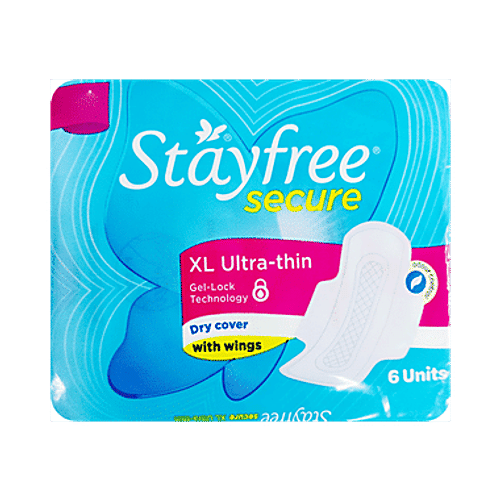 Buy STAYFREE Stayfree Secure Ultra-Thin Sanitary Pads with Wings | Size ...