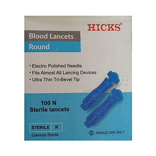 Buy Hicks Hicks Round Blood Sterile Lancets (Only Lancets) | Diabetes ...
