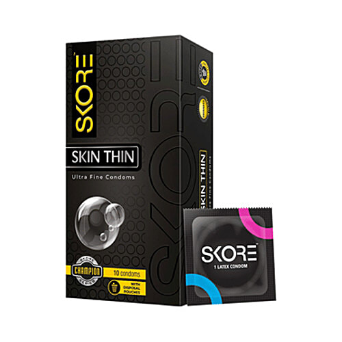 Buy Skore Skore Skin Thin Ultra Fine Condoms Online at Best Price of Rs ...