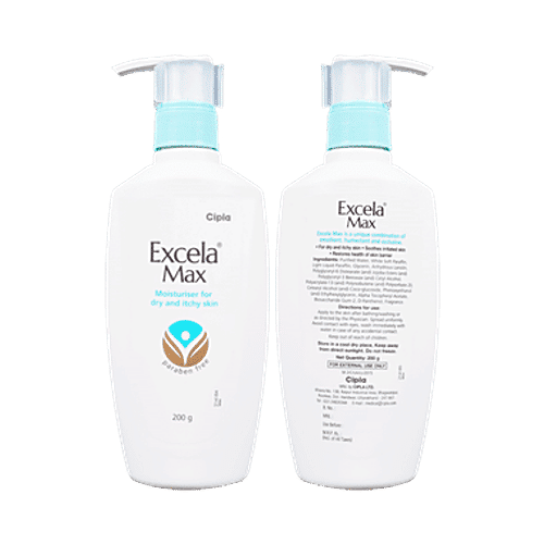 Buy Excela Excela Max Moisturiser for Dry & Itchy Skin | Paraben-Free ...