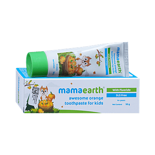 Buy Mamaearth Mamaearth Toothpaste for Kids | Awesome Orange 4+ years ...