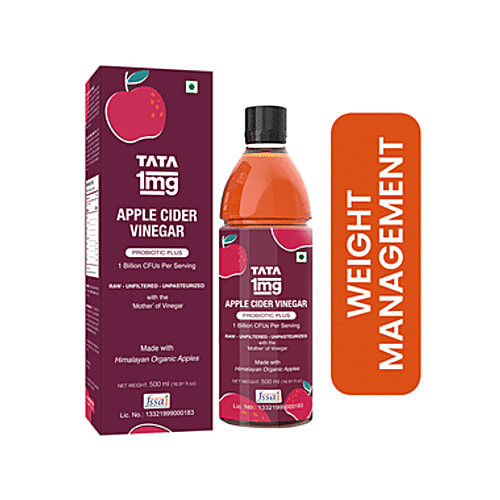 Buy Tata 1mg Apple Cider Vinegar ACV Probiotic Plus | Supports Healthy ...