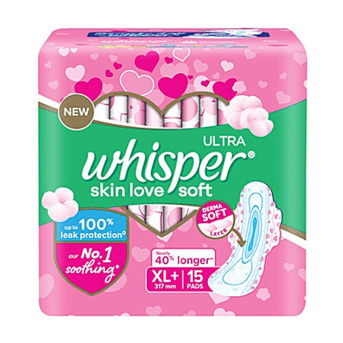 Buy Whisper Whisper Ultra Soft Sanitary Pads XL+ Online at Best Price ...