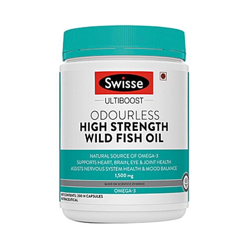 Buy Swisse Swisse Ultiboost Odourless High Strength Wild Fish Oil Capsule with 1500mg Omega 3 ...