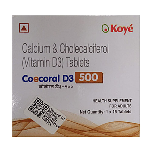 Buy Coecoral Coecoral D3 500mg Tablet Online at Best Price of Rs 270 ...