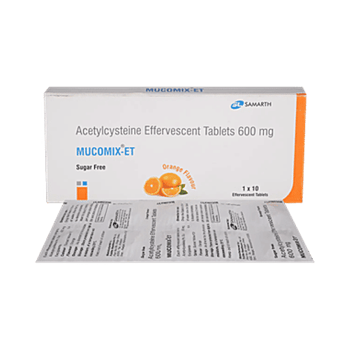 Buy Mucomix Mucomix -ET Effervescent Tablet Orange Sugar Free Online at ...