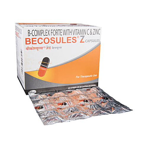 Buy Becosules Becosules Z Capsule with Vitamin B Complex, Vitamin C & Zinc Online at Best Price ...