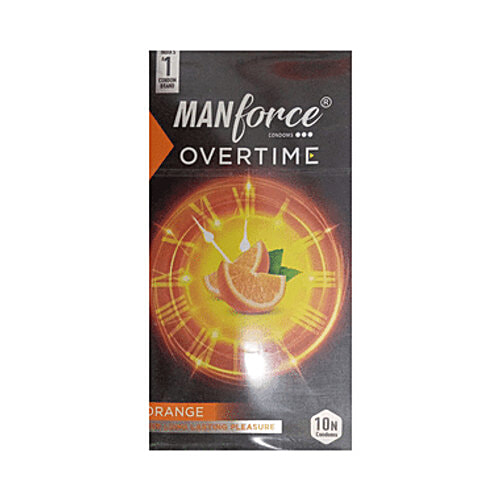 Buy Manforce Manforce Overtime Condom | Flavour Orange Online at Best ...