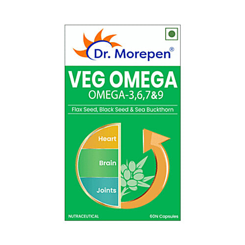 Buy Dr. Morepen Dr. Morepen Veg-Omega 3-6-7-9 | Capsule for Heart ...