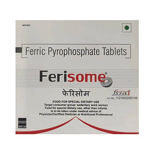 Buy Ferisome Ferisome Ferric Pyrophosphate Tablet | Mineral Support ...