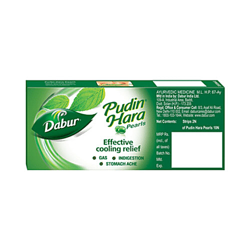 Buy Dabur Dabur Pudin Hara Pearls (10 Each) | Helps Relieve Gas, Indigestion & Stomachache ...