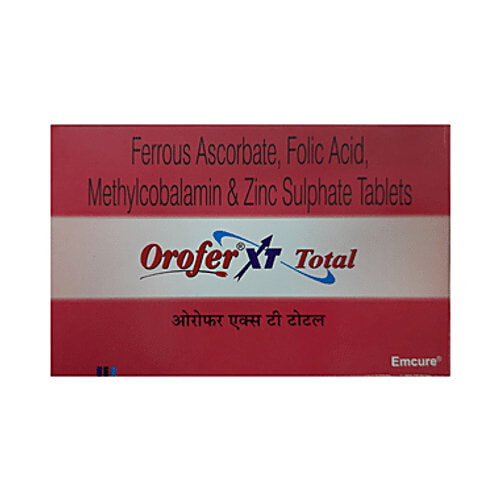 Buy Orofer Orofer XT Total Tablet with Iron, Folic Acid ...