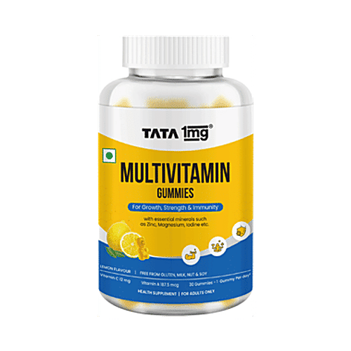 Buy Tata 1mg Tata 1mg Multivitamin Gummies with Zinc, Magnesium and Folic Acid for Immunity ...
