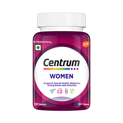 Buy Centrum Centrum Women Vegetarian Tablets for Muscles, Heart ...