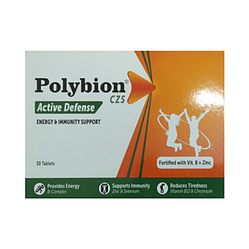 Buy Polybion Polybion CZS Active Defense with Vitamin B12 & Zinc | For ...