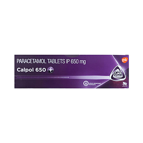 Buy Calpol Calpol 650 + Tablet Online at Best Price of Rs 33.6 - bigbasket