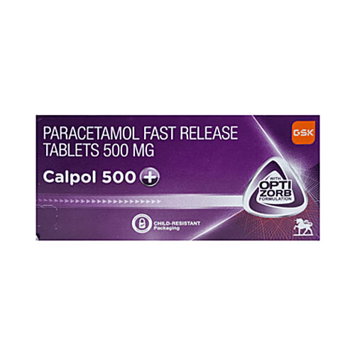 Buy Calpol Calpol 500 + Tablet Online at Best Price of Rs 13.8 - bigbasket