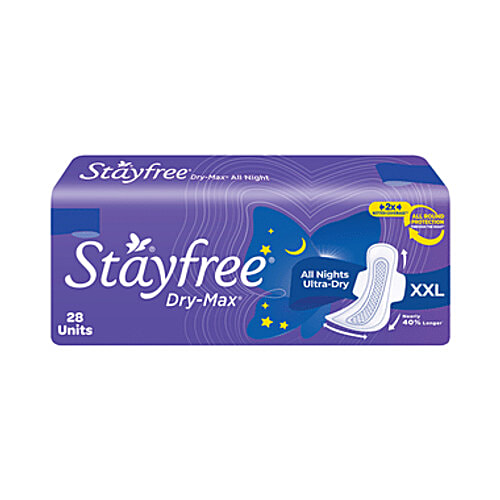 Buy STAYFREE Stayfree Dry-Max All Night Ultra-Dry Pads XXL Online at ...