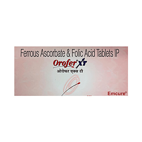 Buy Orofer Orofer XT Tablet with Ferrous Ascorbate & Folic Acid | For ...