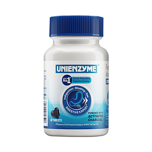 Buy UNIENZYME Unienzyme Tablet with Activated Charcoal | For ...