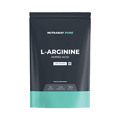 Buy Nutrabay Nutrabay Pure L-Arginine Amino Acid Powder Unflavoured ...