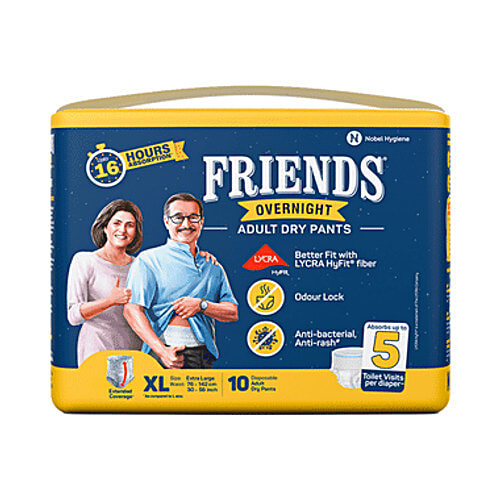 Buy Friends Friends Friends Overnight Adult Diaper Pant (10 Each) XL ...