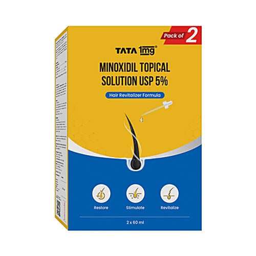 Buy Tata 1mg Minoxidil Hair Growth Topical Solution 5% | Scalp Application for Hair Growth (60ml ...