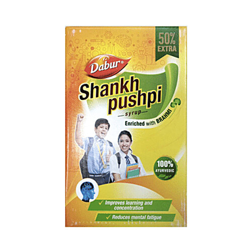 Buy Dabur Dabur Shankhpushpi Syrup 225ml with 125ml Free Online at Best ...