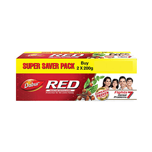 Buy Dabur Dabur Red Toothpaste Super Saver Pack (2x200gm) Online at ...